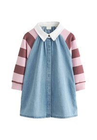 Next RUGBY RAGLAN - REGULAR FIT - Robe en jean - pink/rose - ZALANDO.FR