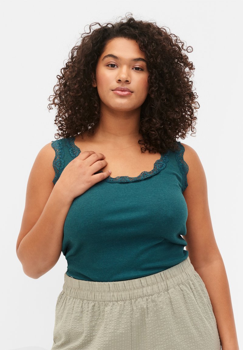 Zizzi Top - green/groen - Zalando.nl