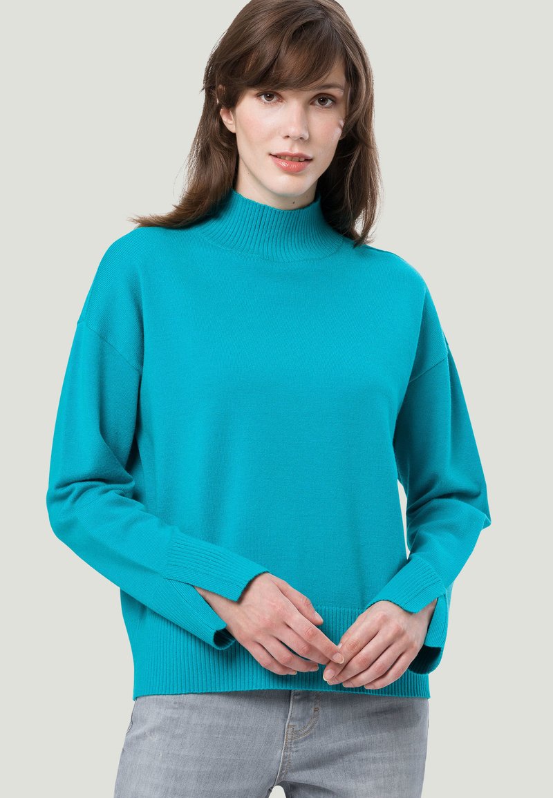 zero MIT HOHEM KRAGEN - Jersey de punto - lake blue/turquesa - Zalando.es