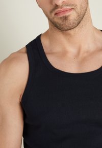 Tezenis RIBBED - Unterhemd/-shirt - schwarz deep blue/dunkelblau ...