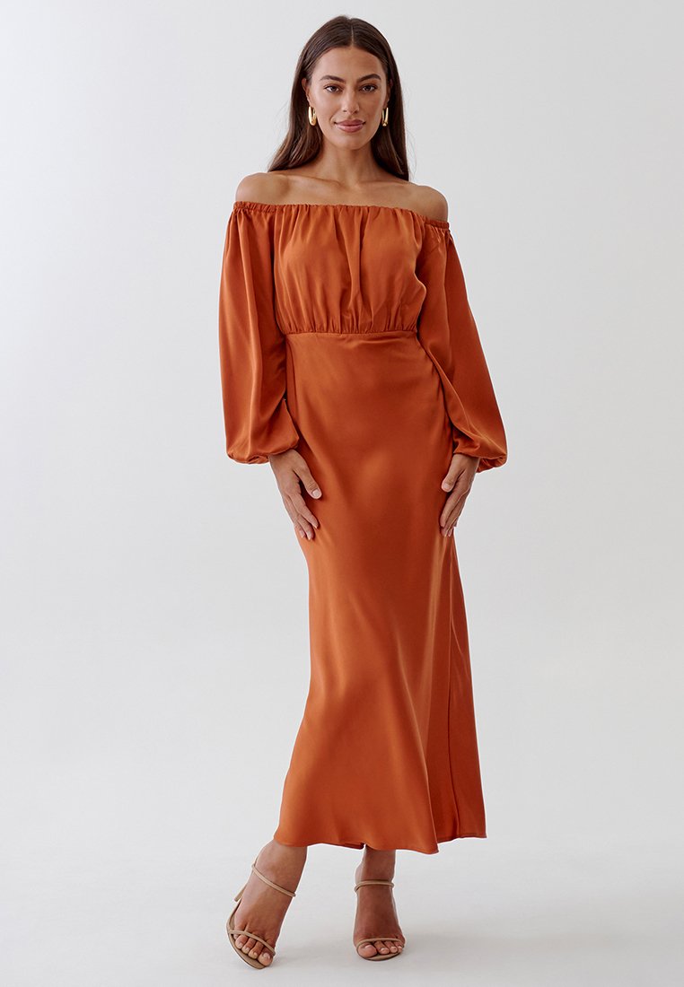 TUSSAH ROSALIA - Denní šaty - copper/hnědá - Zalando.cz