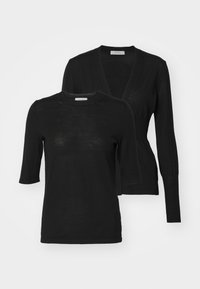 Max Mara Leisure OLINDO 2-IN-1 - Basic T-shirt - nero/black - Zalando.co.uk