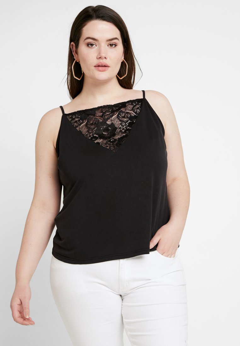 Urban Classics Curvy LADIES TRIANGLE - Top - black/negro - Zalando.es