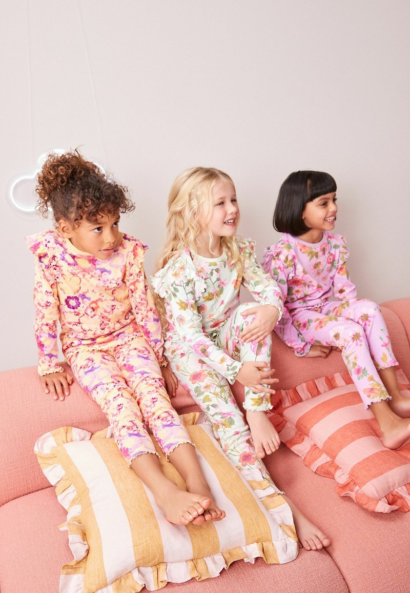 Next 3 PACK REGULAR FIT - Nattøj sæt - yellow purple green/lilla ...