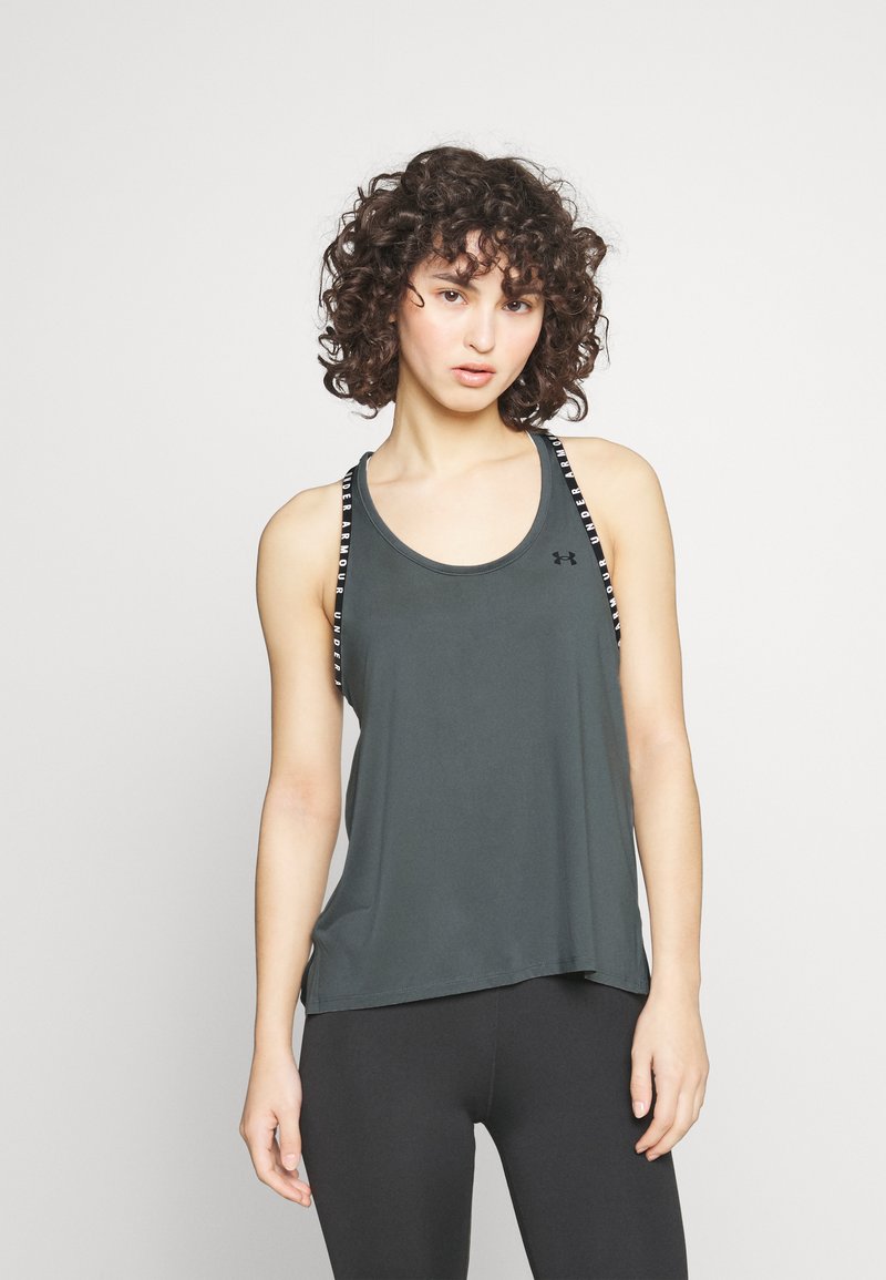 Under Armour KNOCKOUT TANK - Topper - pitch gray/white/black/grå ...