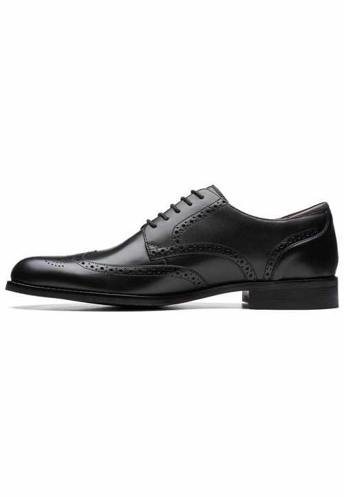 Clarks HOWARD WING - Nauhakengät - black/musta - Zalando.fi