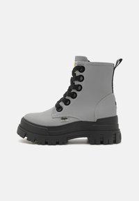 Buffalo ASPHA LACE UP HI - Plateaustiefelette - white graffiti/weiß ...