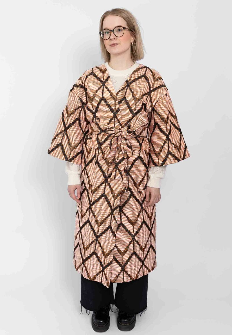 Vimma ELLI - Klassinen takki - kulta/ruutu/oranssi - Zalando.fi