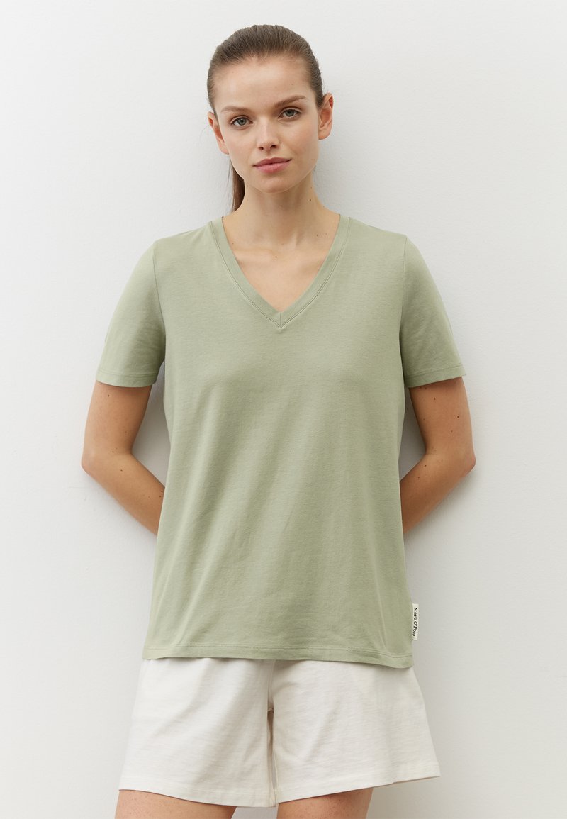 Marc O'Polo MIX PROGRAM - T-Shirt basic - mineral/grün - Zalando.de