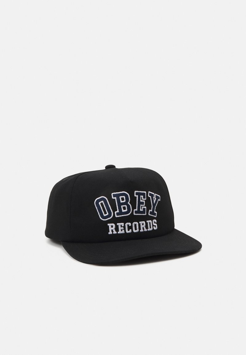 Obey Clothing RECORDS 5 PANEL SNAPBACK UNISEX - Pet - black/zwart ...