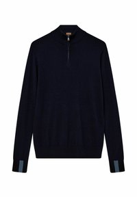 Mos Mosh Gallery ADAM SOFT ZIP TURTLE NECK - Jumper - navy/dark blue ...