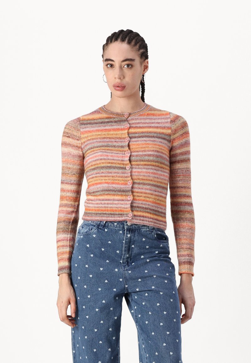 BDG Urban Outfitters SPACE DYE CREW CARDI - Cardigan - rust/brown ...