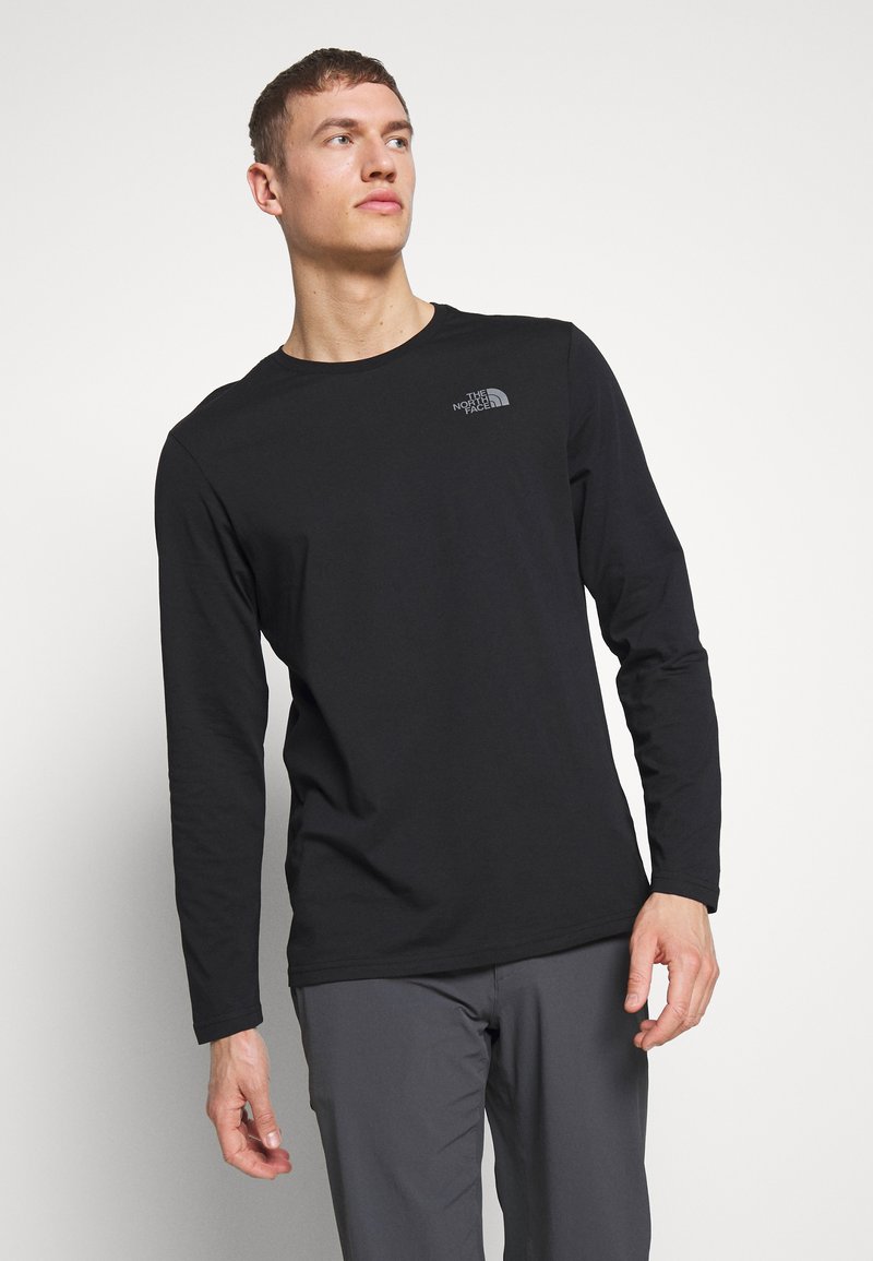 The North Face MENS EASY TEE - Long sleeved top - black/zinc grey/black ...