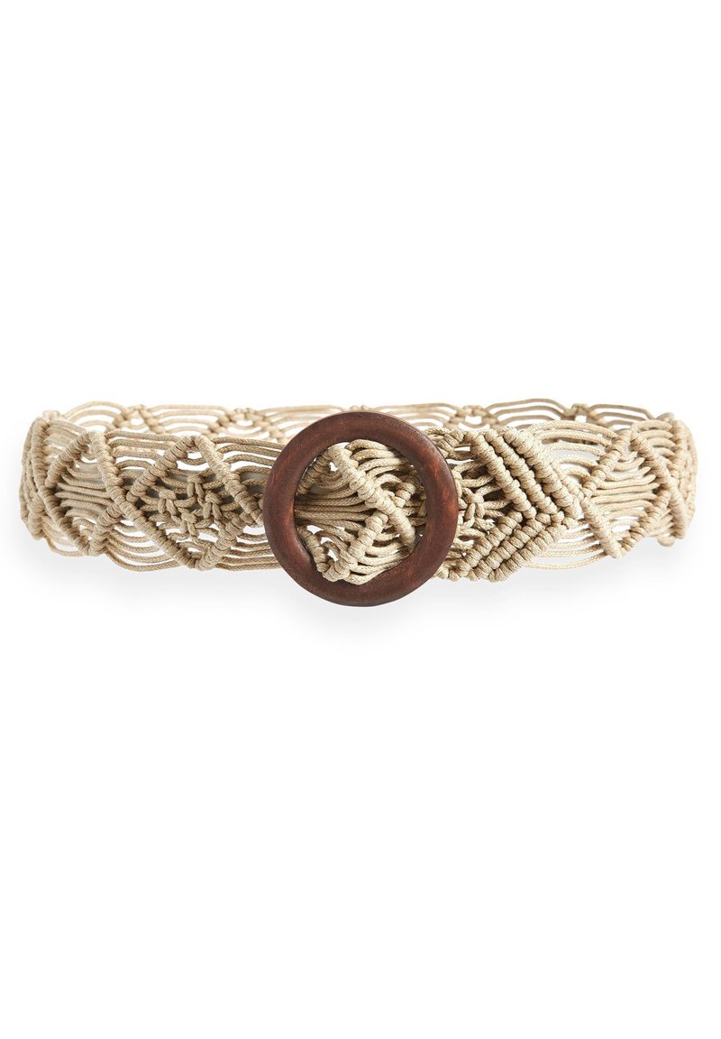 Next WIDE OPEN WEAVE BELT - Vyö - beige - Zalando.fi