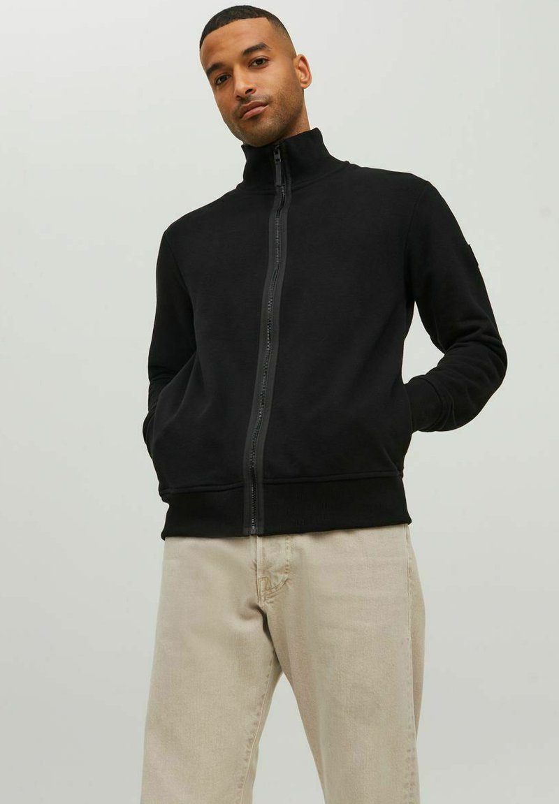Jack And Jones High Neck Sweat Zippé Black Noir Zalando Fr