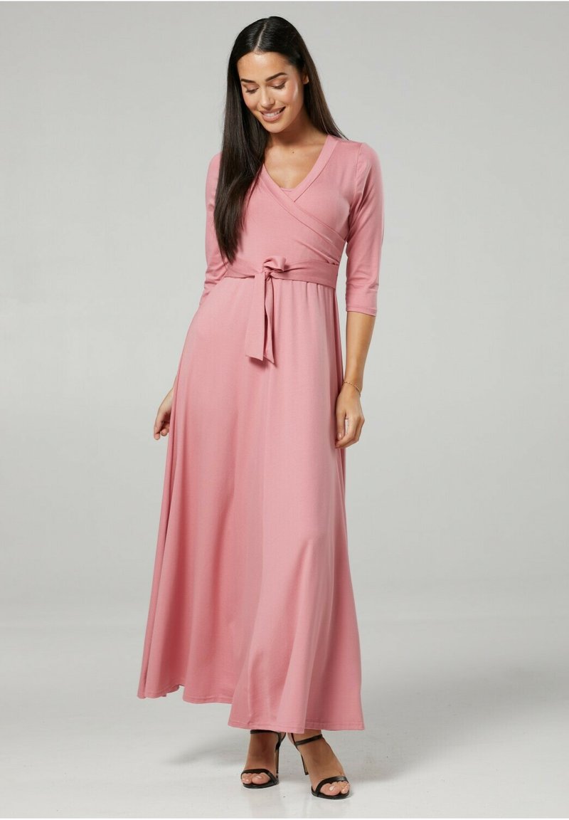 Happy Mama NURSING - Maxi-jurk - dusky pink/donkerroze - Zalando.nl