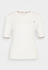 Tommy Hilfiger CABLE RWB - Camiseta estampada - ecru/crema - Zalando.es
