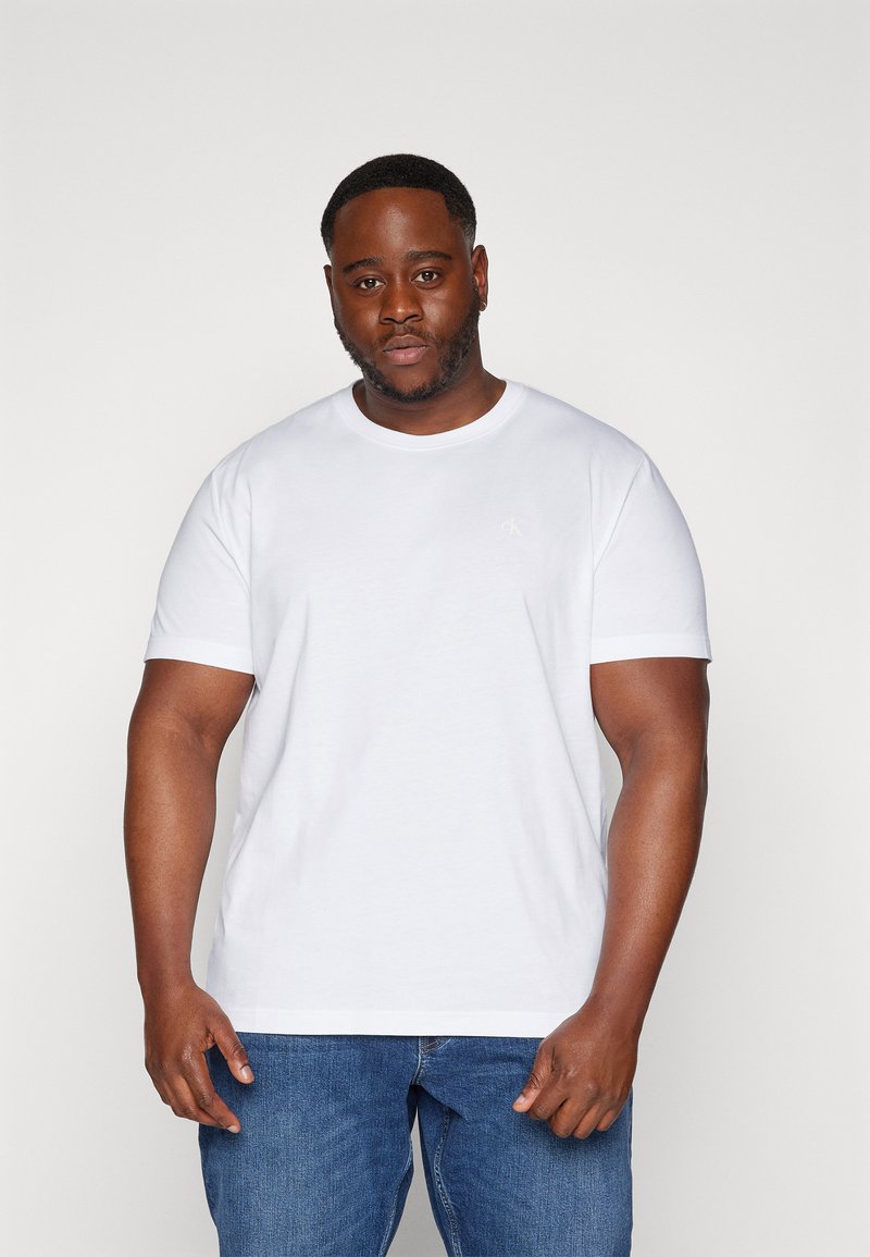 Calvin Klein Jeans Plus PLUS EUPHORIC MONOLOGO TEE - Print T-shirt - bright white/white ...