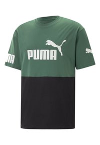 Puma POWER COLORBLOCK - T-shirt con stampa - vine/verde - Zalando.it