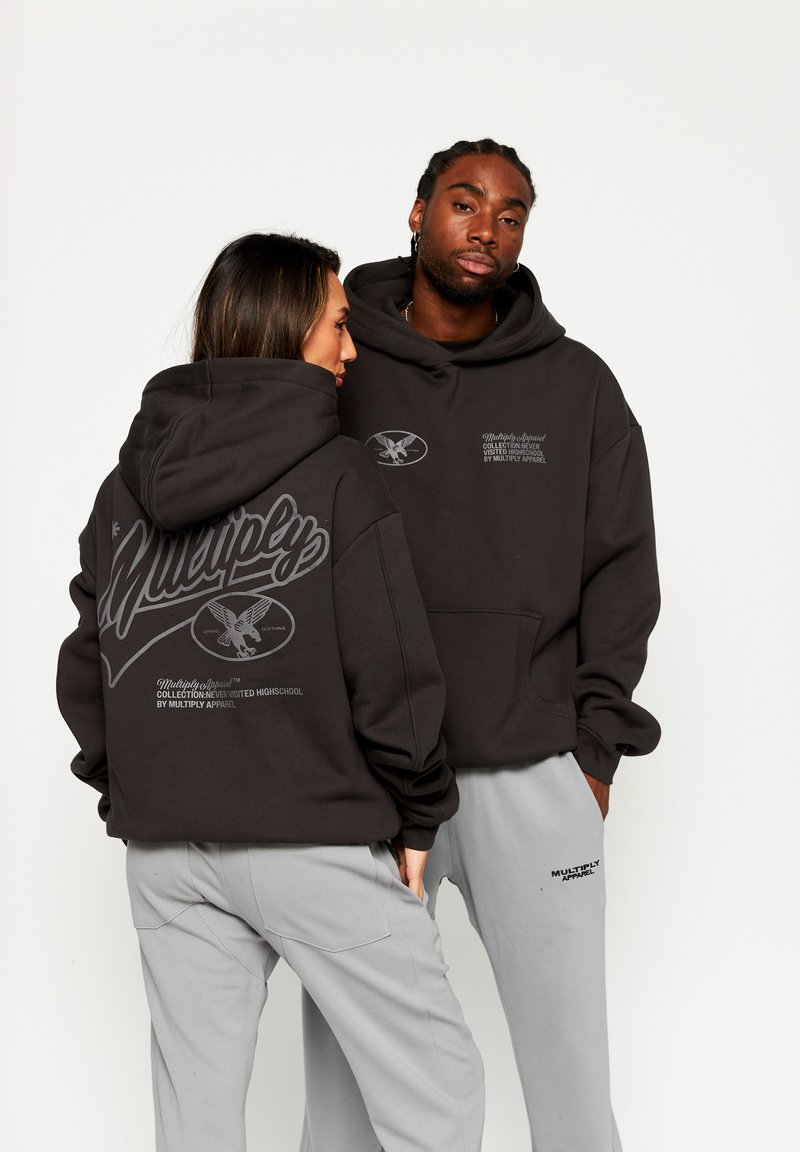 Multiply Apparel MULTIPLY EAGLE - Mikina s kapucí - black soda washed ...