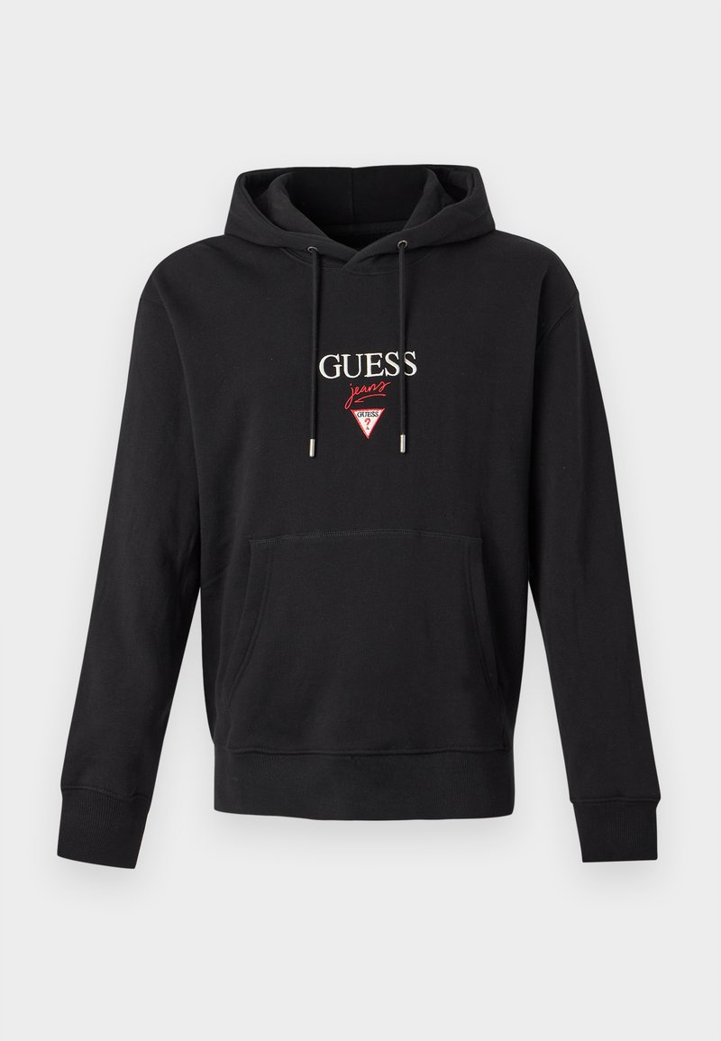Guess Jeans GJ REG BAKER LOGO HOODIE - Hættetrøje - jet black/sort ...
