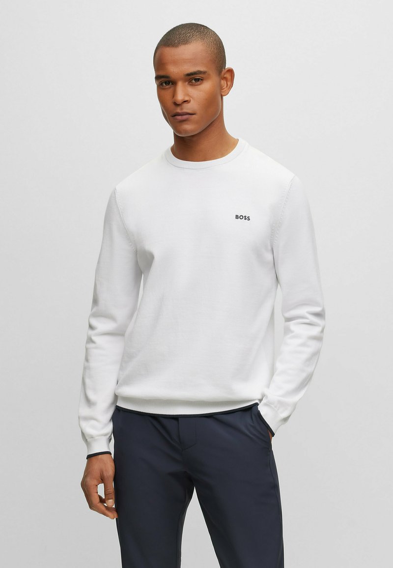BOSS RALLO - Jumper - white - Zalando.co.uk