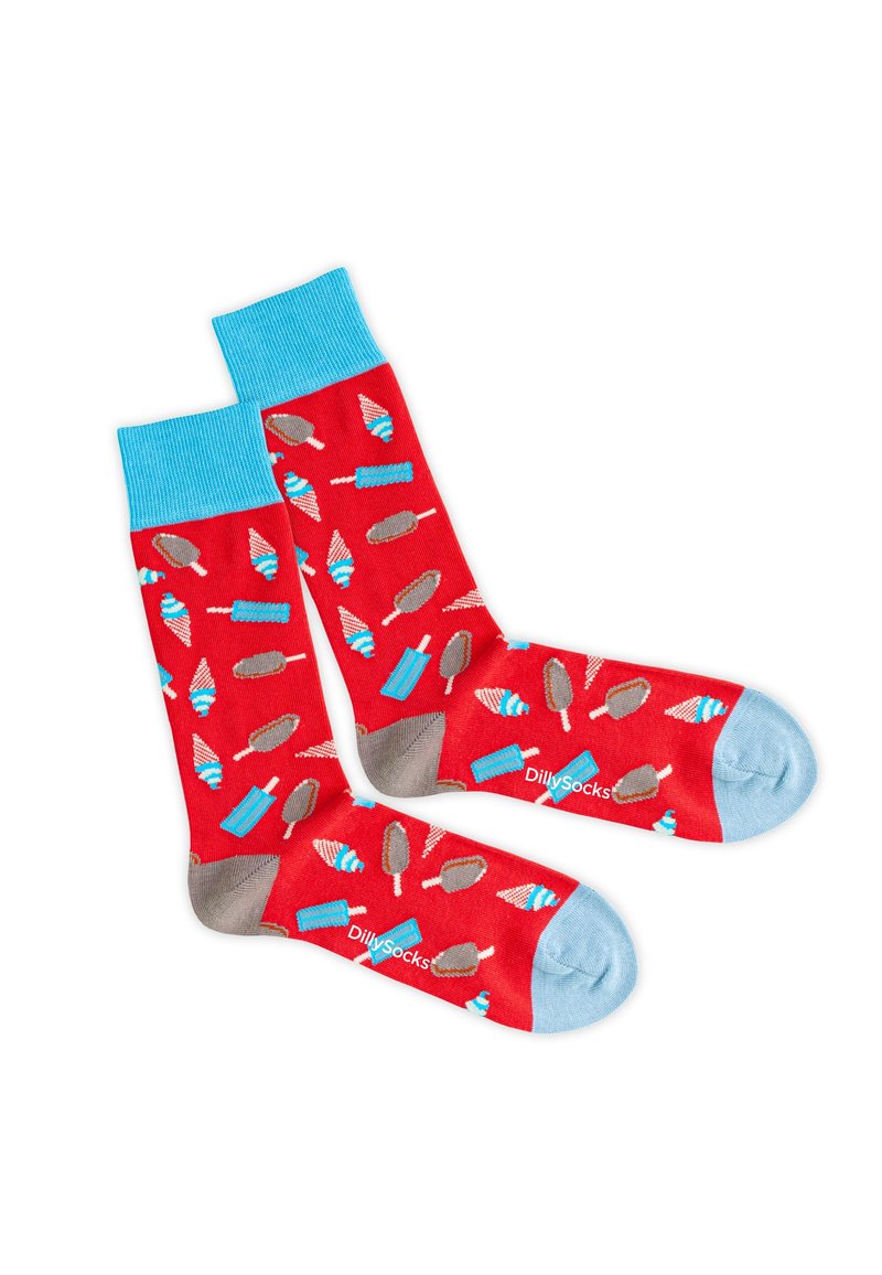 DillySocks YUMMY FOOD - Socks - rot blau/red - Zalando