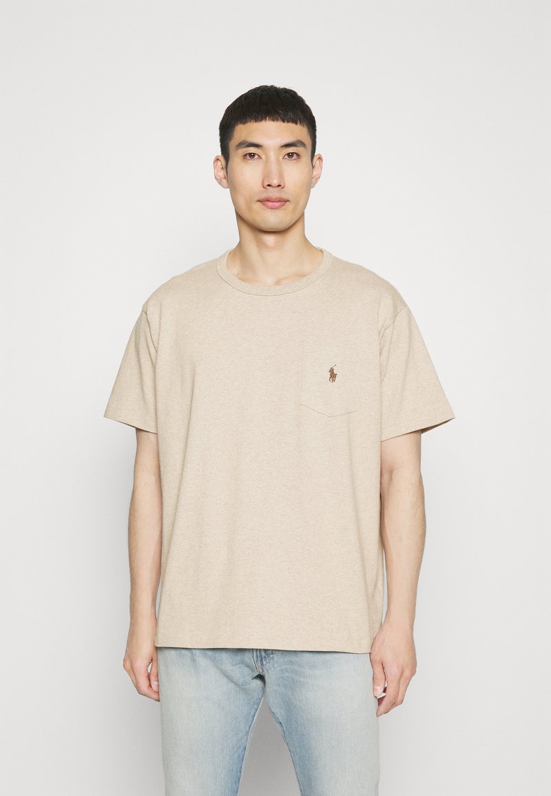 Polo Ralph Lauren SHORT SLEEVE - T-shirts basic - sand heather/sand ...