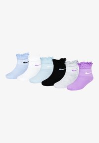 Nike Sportswear RUFFLE ANKLE 6 PACK - Socks - bliss/royal blue ...