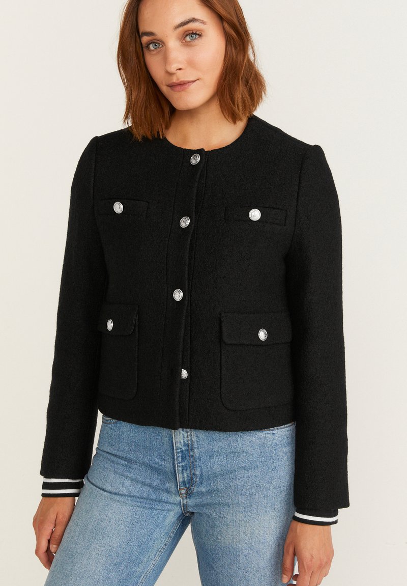 Dobber MADELINE TWEED - Żakiet/czarny - Zalando.pl