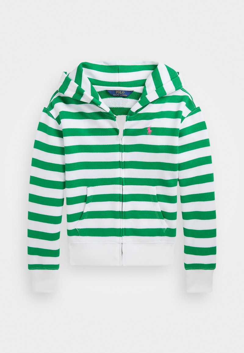 Polo Ralph Lauren BUBBLE HOOD - Zip-up sweatshirt - preppy green/white ...