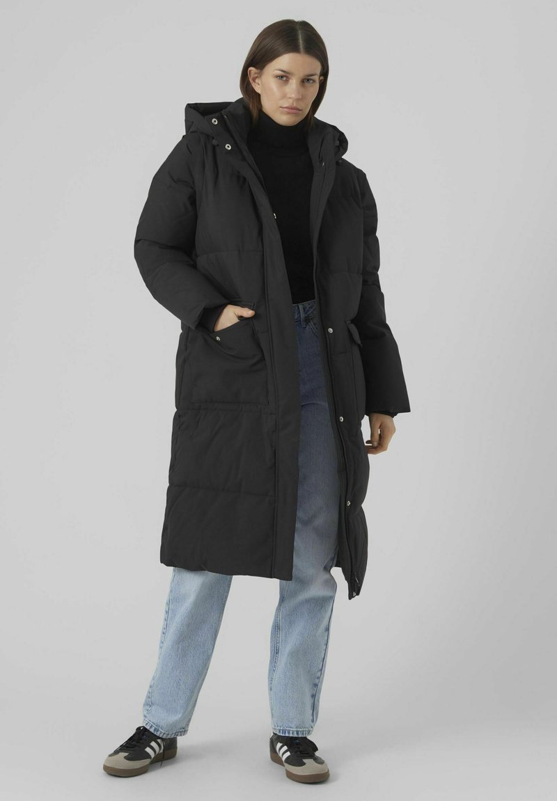 Vero Moda MADELYN LONG GA - Winter coat - black/grey - Zalando