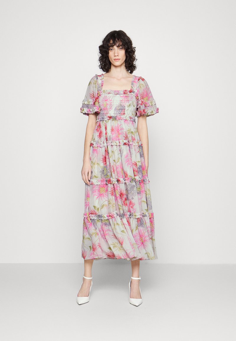 Needle & Thread HUMMINGBIRD SMOCKED ANKLE GOWN - Festklänning - moonshine/ljusrosa - Zalando.se