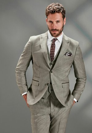 Next SIGNATURE BRITISH FABRIC CHECK REGULAR FIT - Sakko - neutral/beige ...