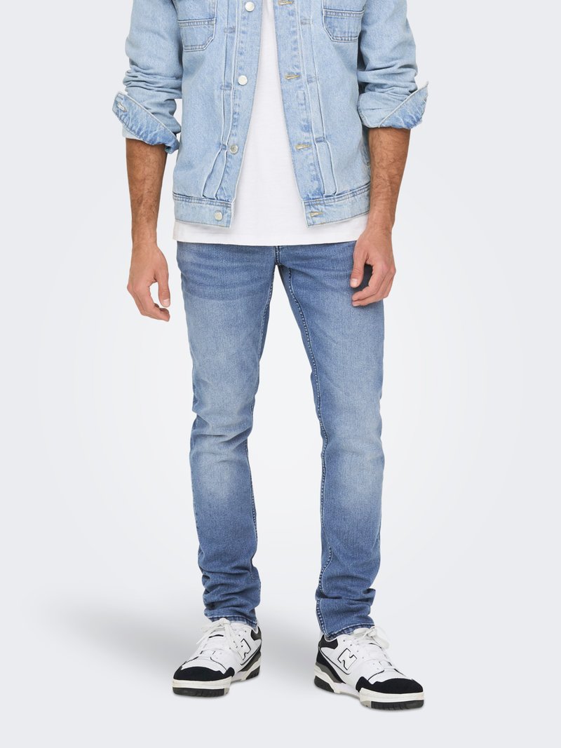 Only & Sons BOX EXT - Slim fit jeans - light blue denim/light-blue ...
