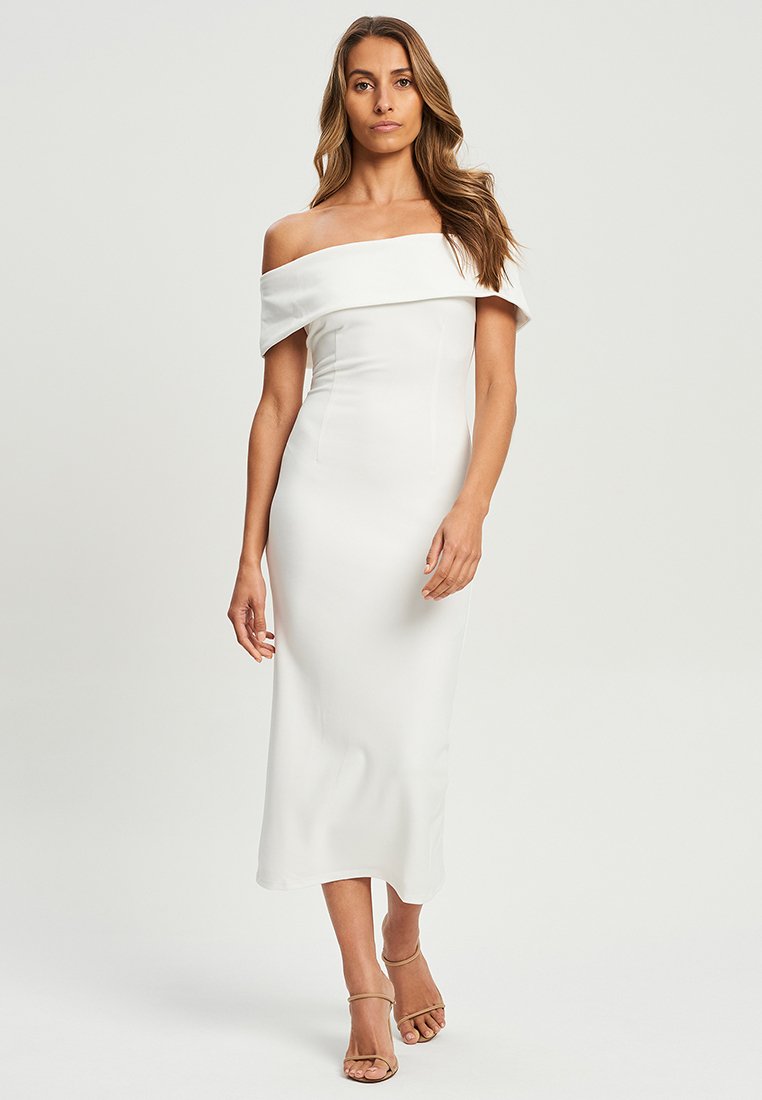 TUSSAH BEAU MIDI - Robe fourreau - white/blanc - ZALANDO.FR