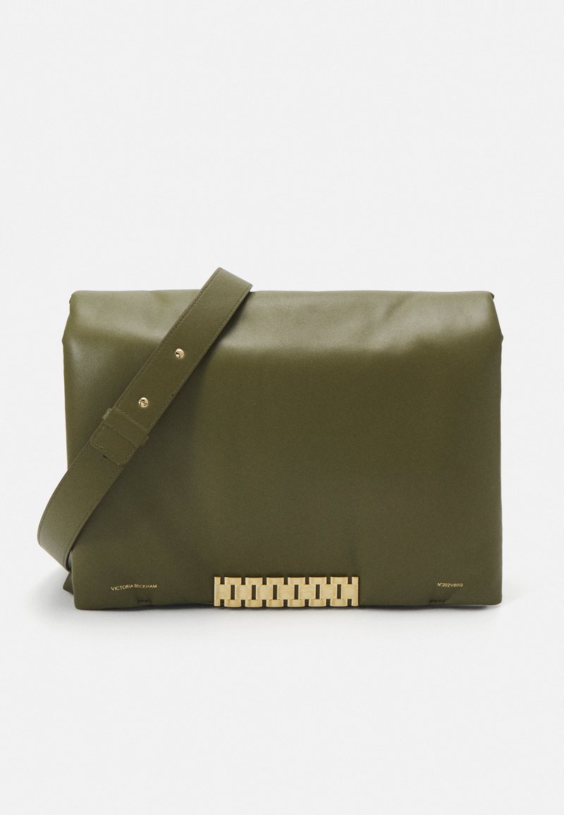 Victoria Beckham PUFFY JUMBO CHAIN POUCH - Across body bag - khaki ...