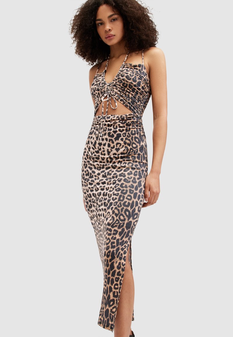 AllSaints AMAYA LEPPO - Maxi-jurk - leopard brown/bruin - Zalando.nl