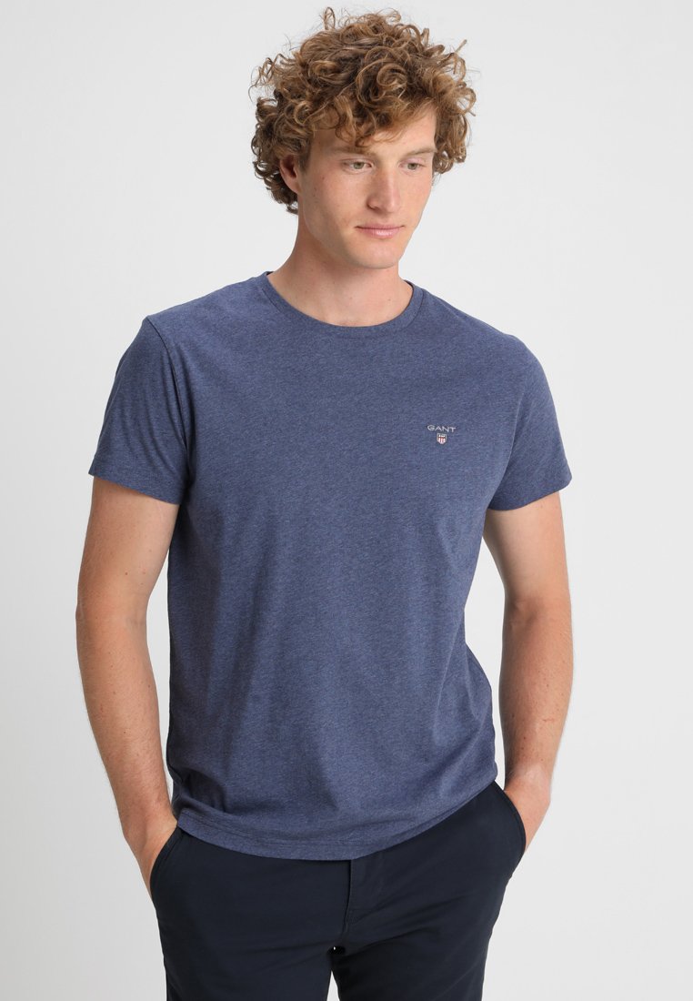 GANT ORIGINAL - T-Shirt basic - dark jeansblue melange/blau-meliert - Zalando.ch