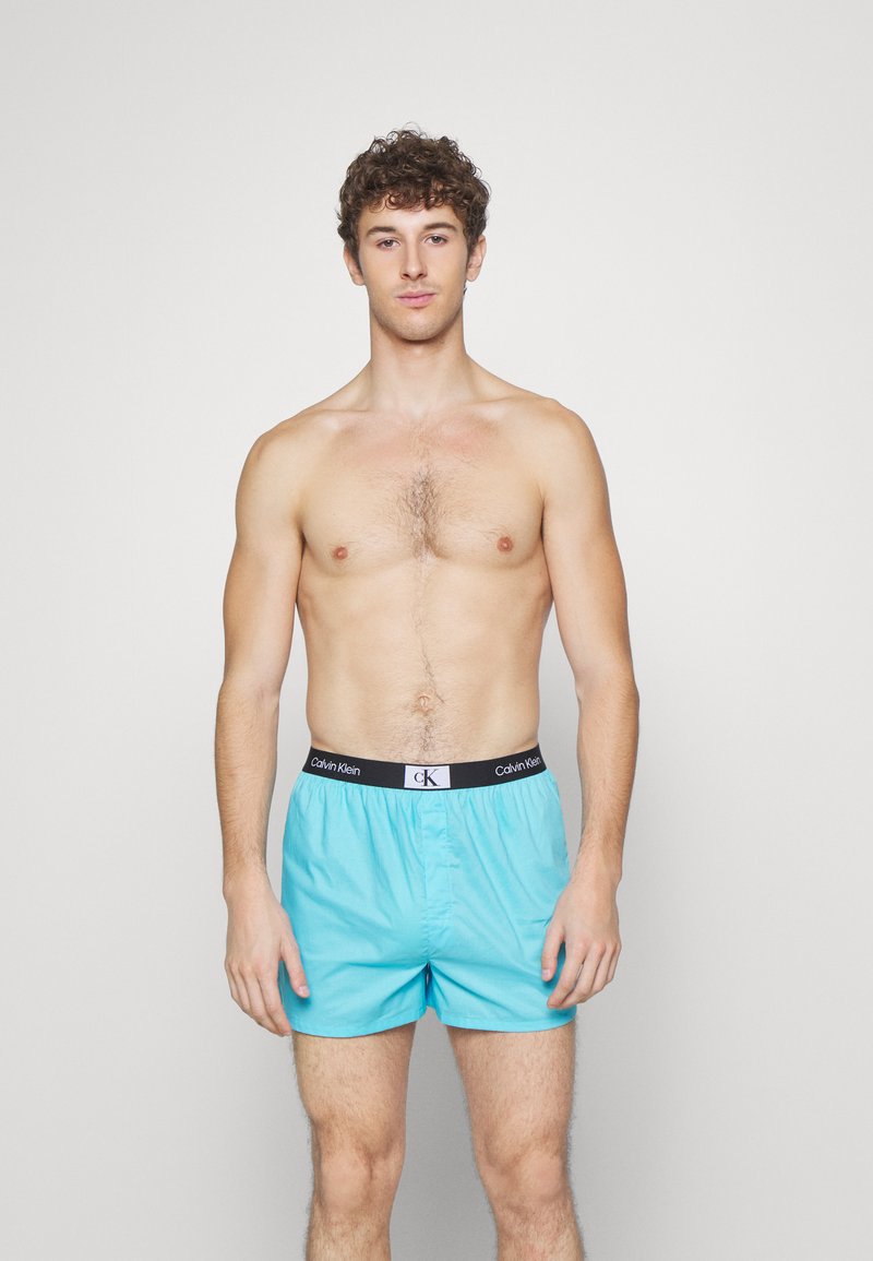 Calvin Klein Underwear SLIM 3 PACK - Boxers - blue/grey/black/azul ...