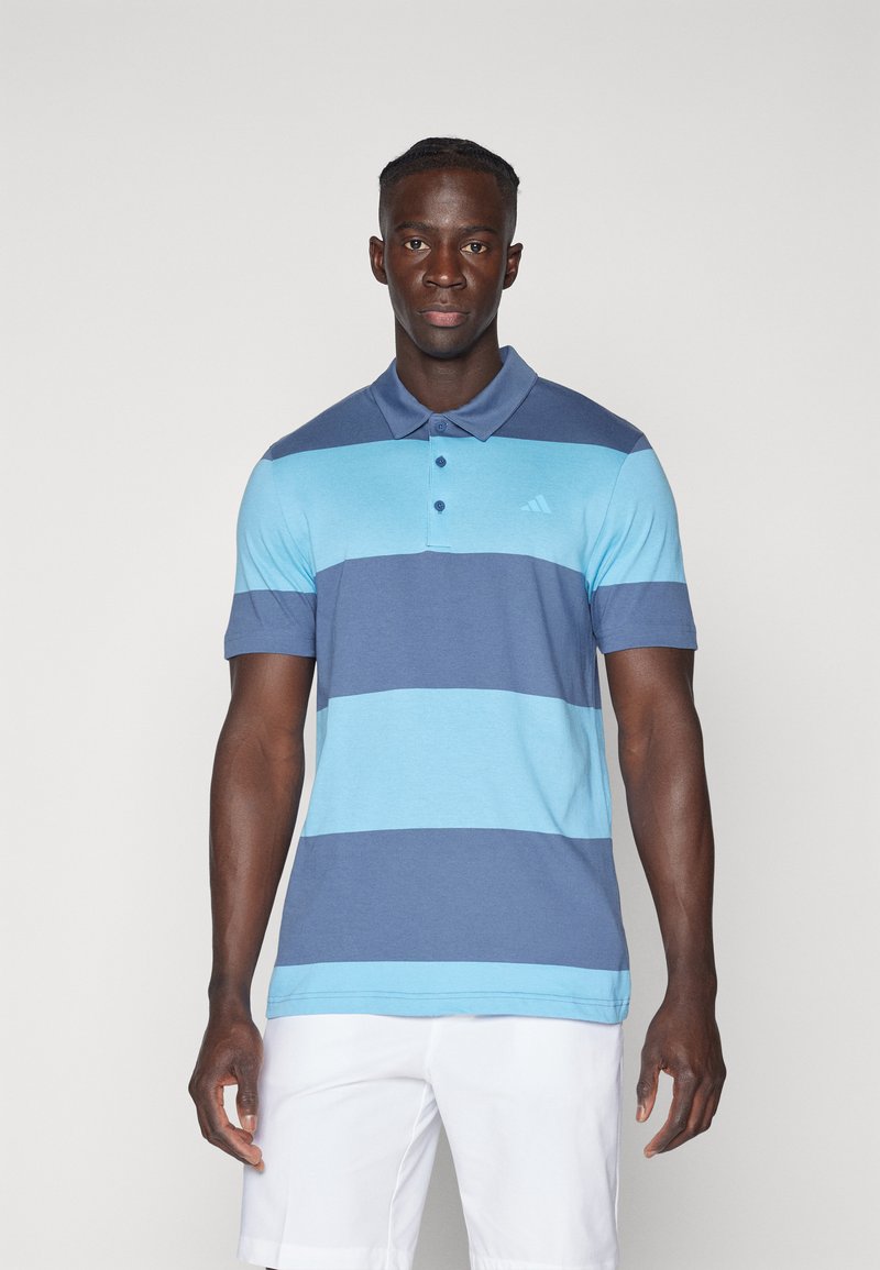 adidas Golf COLORBLOCK RUGBY STRIPE - Polo shirt - semi blue burst ...