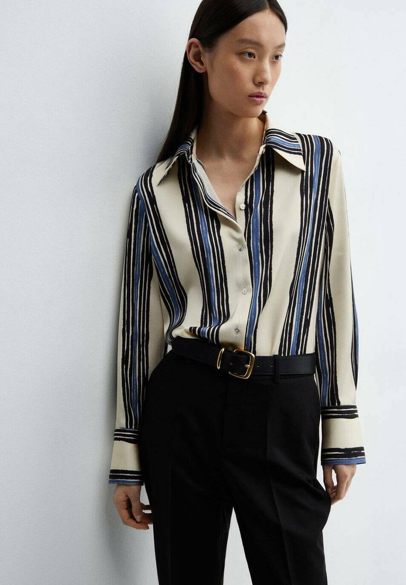 Mango IVANKA - Button-down blouse - off-white - Zalando.ie