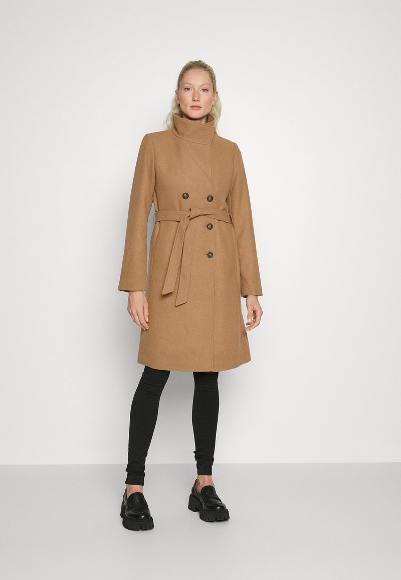 ONLY Tall ONLMEDINA BELTED COAT - Klasikinis paltas - toasted coconut/ruda - Zalando.lt