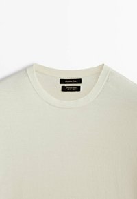 Massimo Dutti SHORT SLEEVE - T-shirt basic - beige - Zalando.nl
