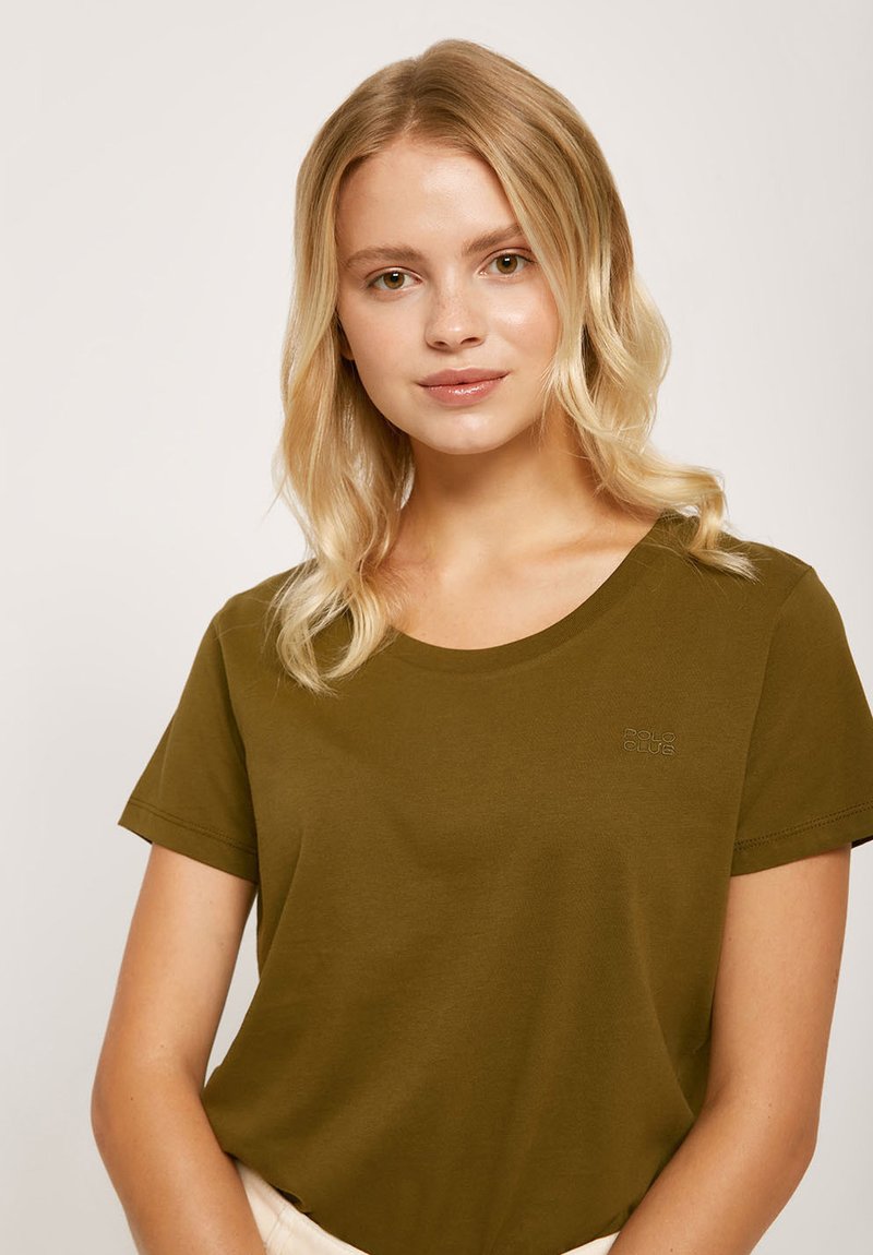 Polo Club T shirt Basic Khaki oliwkowy Zalando pl polo-club-t-shirt-basic-khaki-oliwkowy-zalando-pl