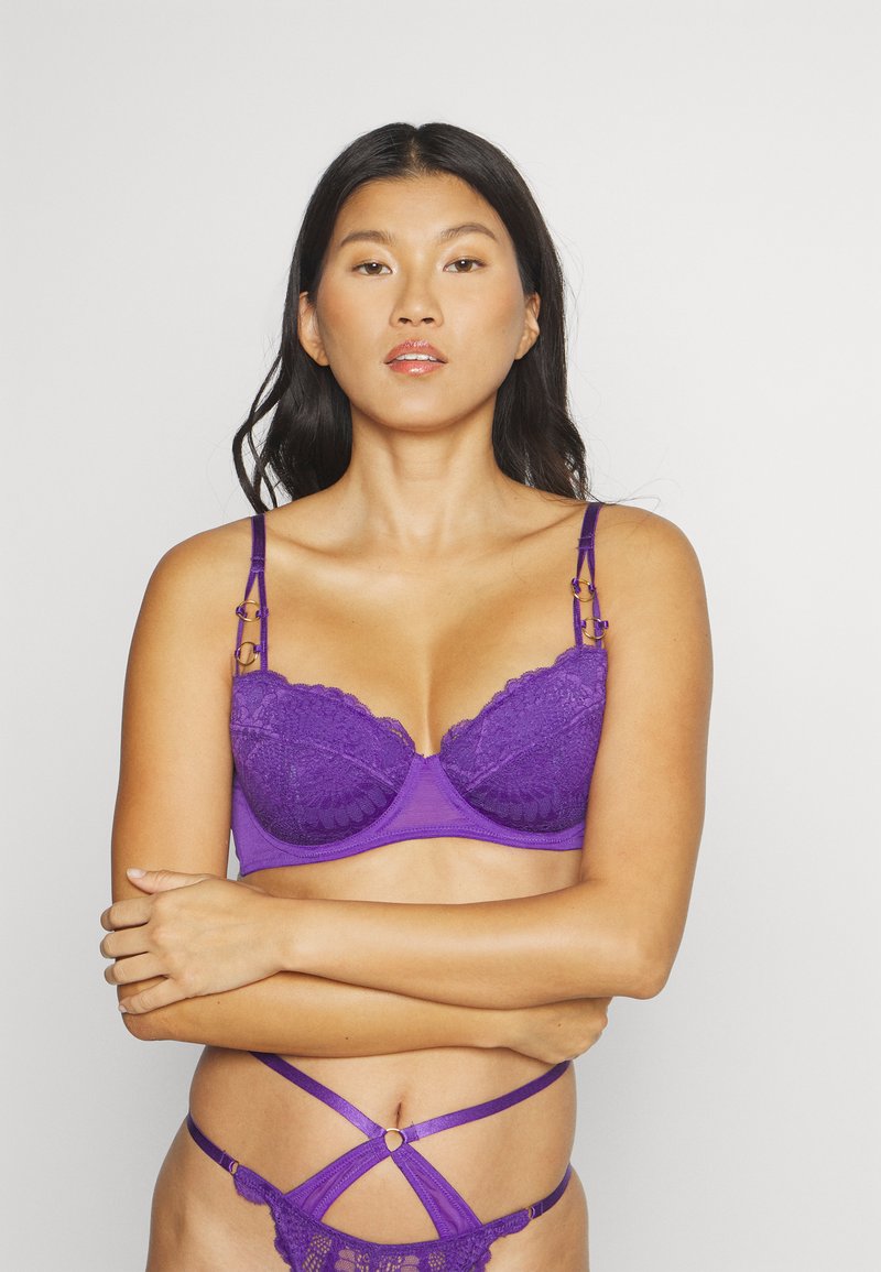We Are We Wear Harleigh Bra Underwired Bra Purple Uk