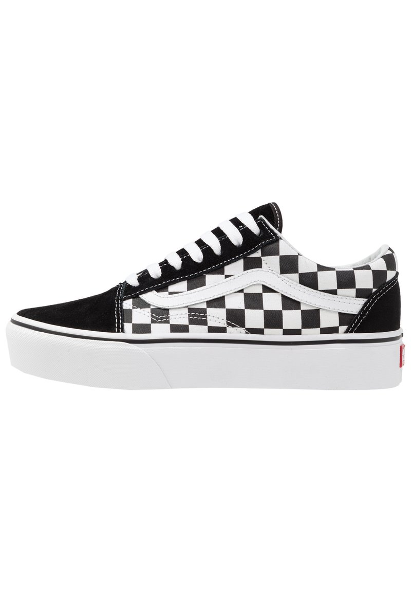 Vans UA OLD SKOOL PLATFORM - Treniņu apavi - black/white/melns - Zalando.lv