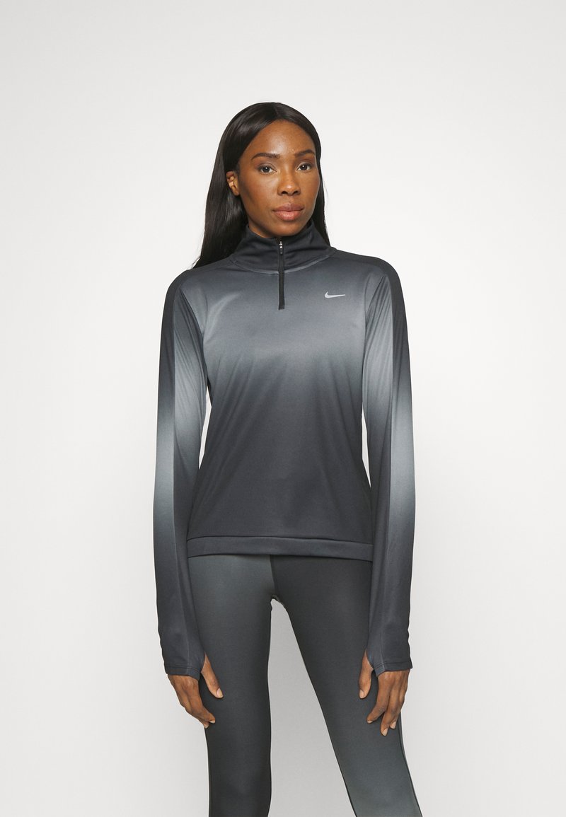 Nike Performance Langarmshirt - black/reflective silver/schwarz - Zalando.ch
