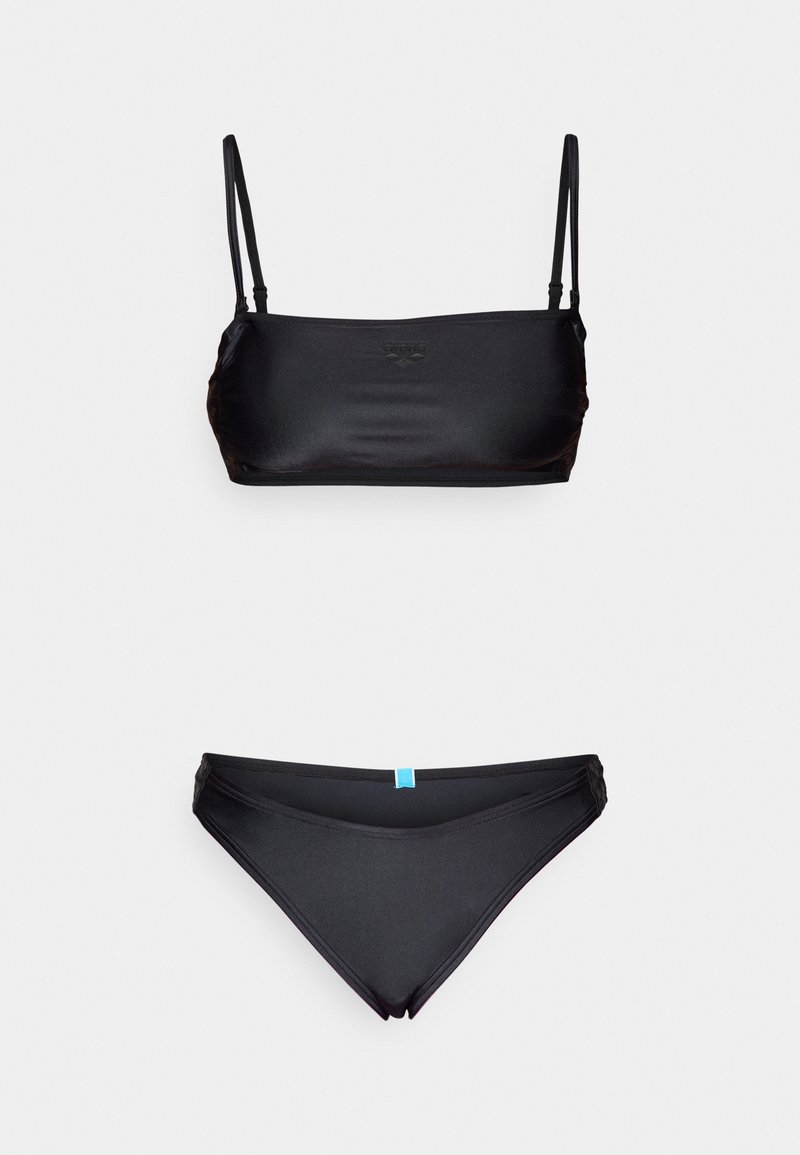 Arena WOMENS TEAM STRIPE STRAPLESS BANDEAU SET - Bikini - black/schwarz ...