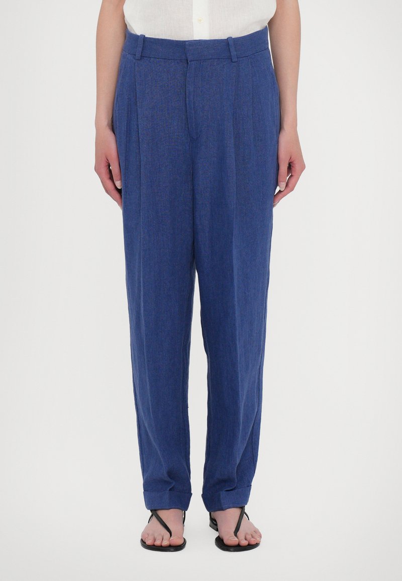 Polo Ralph Lauren ANKLE FLAT FRONT - Trousers - royal midnight blue ...